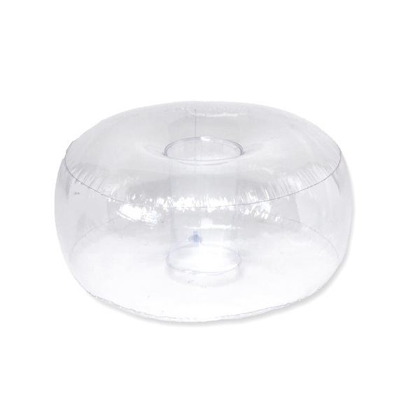 Spencer's | Other | 24 Y2k Blow Up Round Ottoman Foot Rest Stool White ...